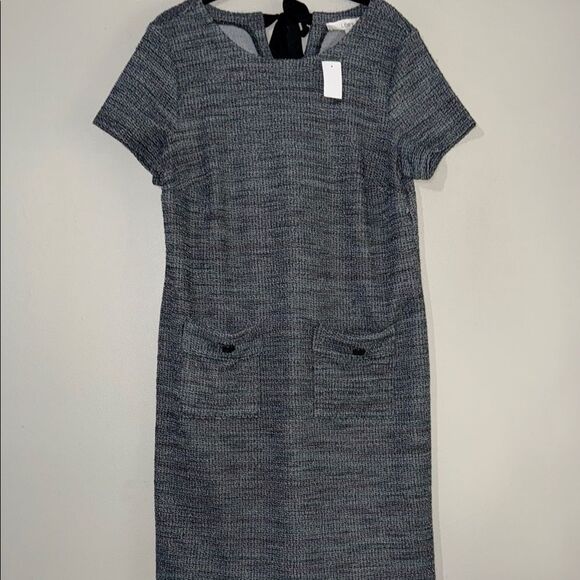 LOFT | Dresses | Loftgray Sheath Midi Dress Bateau Neck | Poshmark
